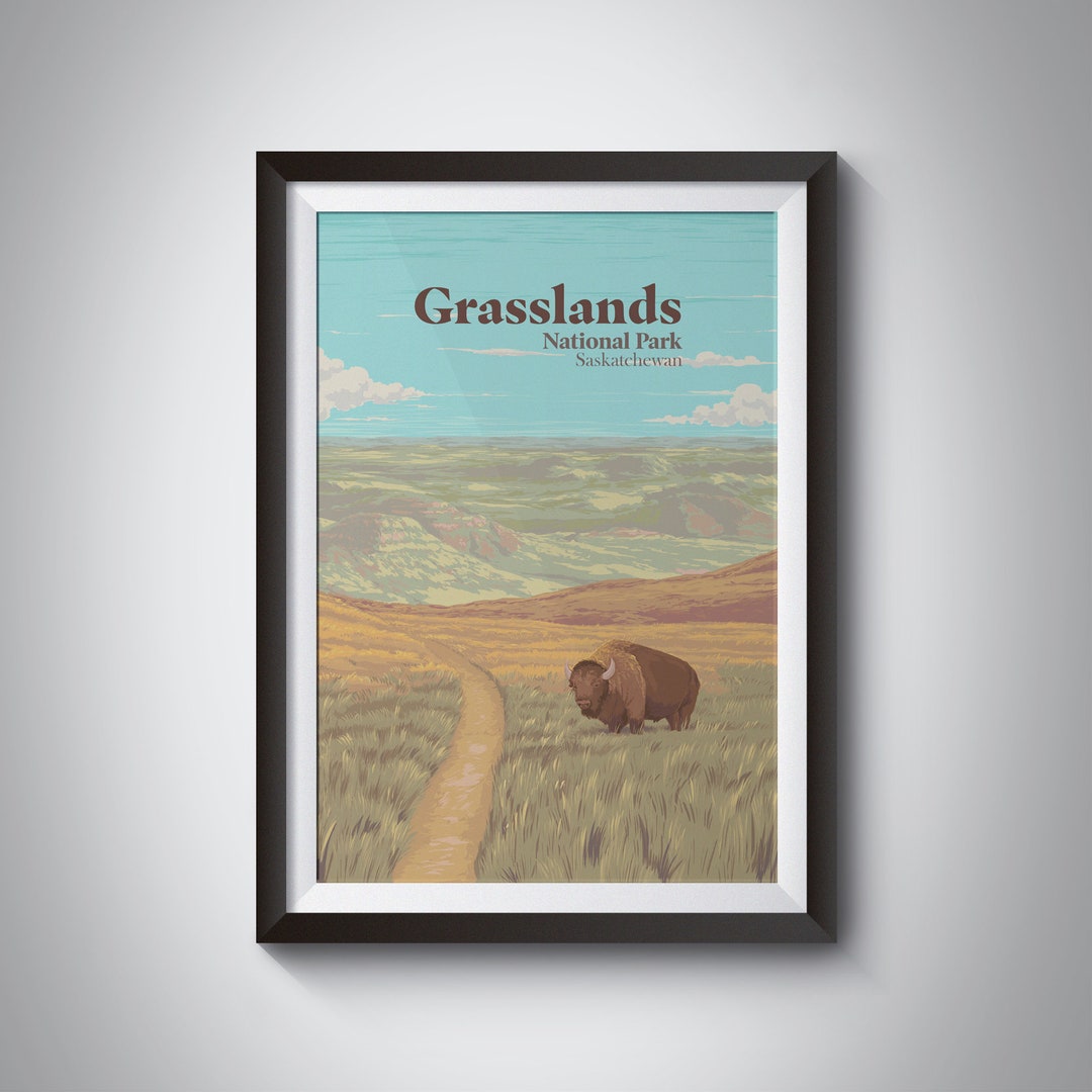 Grasslands National Park Poster, Canada Travel Print, Val Marie ...