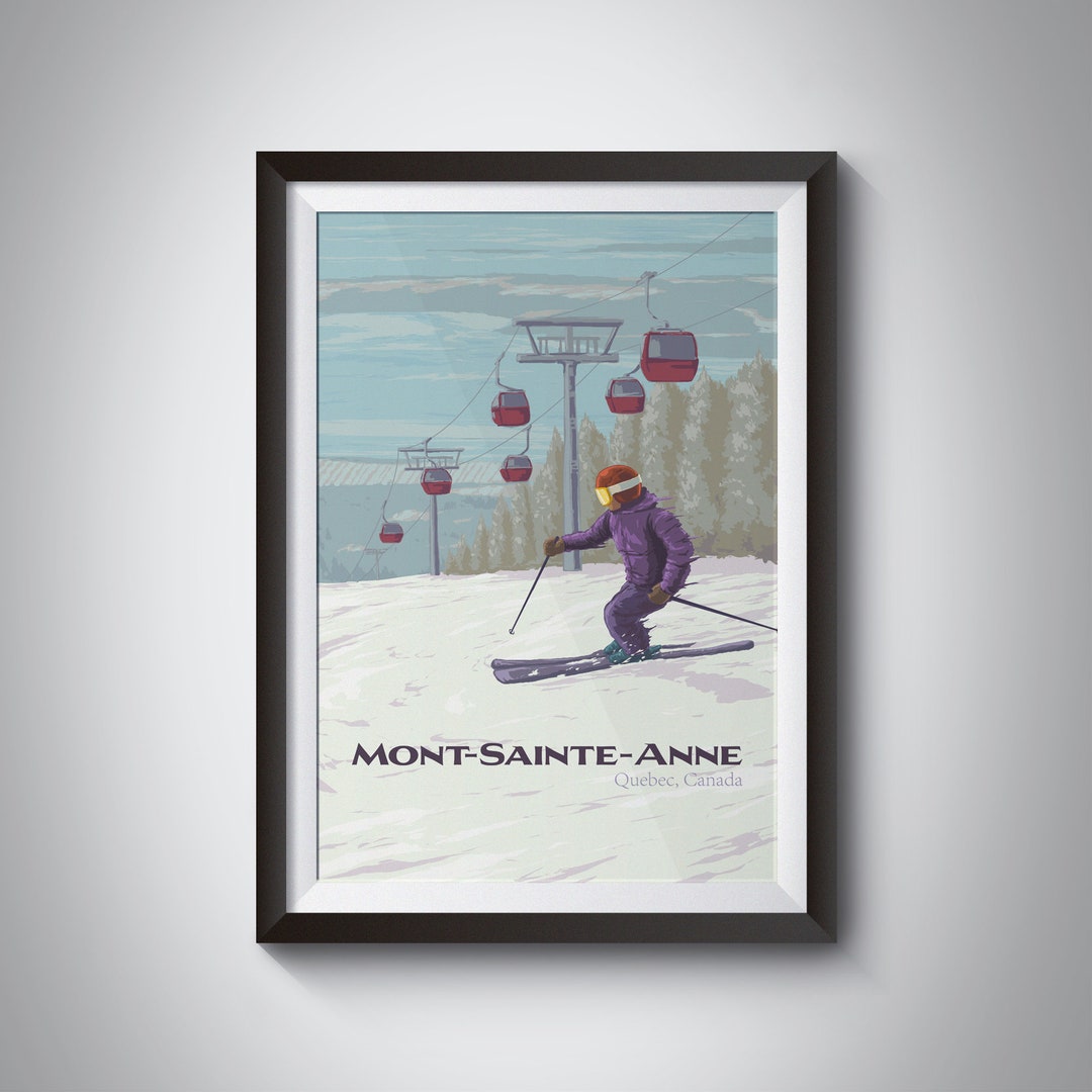 Mont-sainte-anne Ski Resort Poster, Quebec, Canada, Beaupré, Laurentian ...
