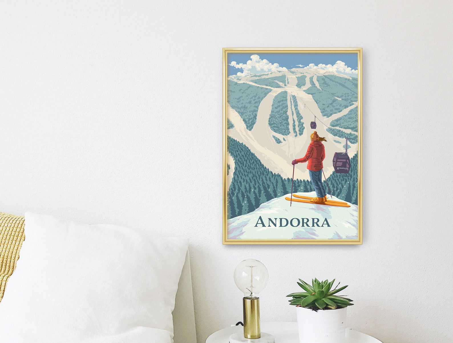 Andorra Poster Andorra Ski Resort Print Skiing | Etsy UK