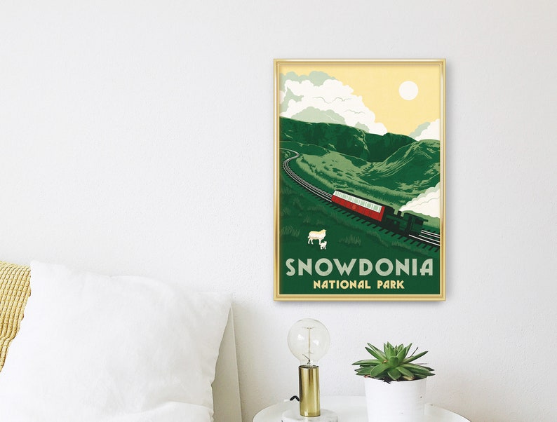 Snowdonia National Park Poster Snowdon Mountain Railway - Etsy UK