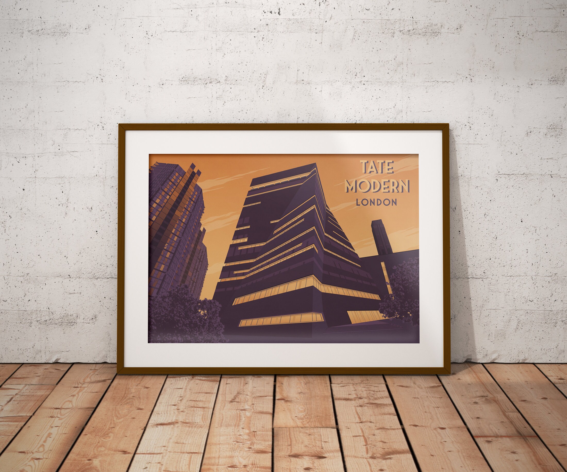 Tate Modern London Poster London South Bank Travel Print | Etsy