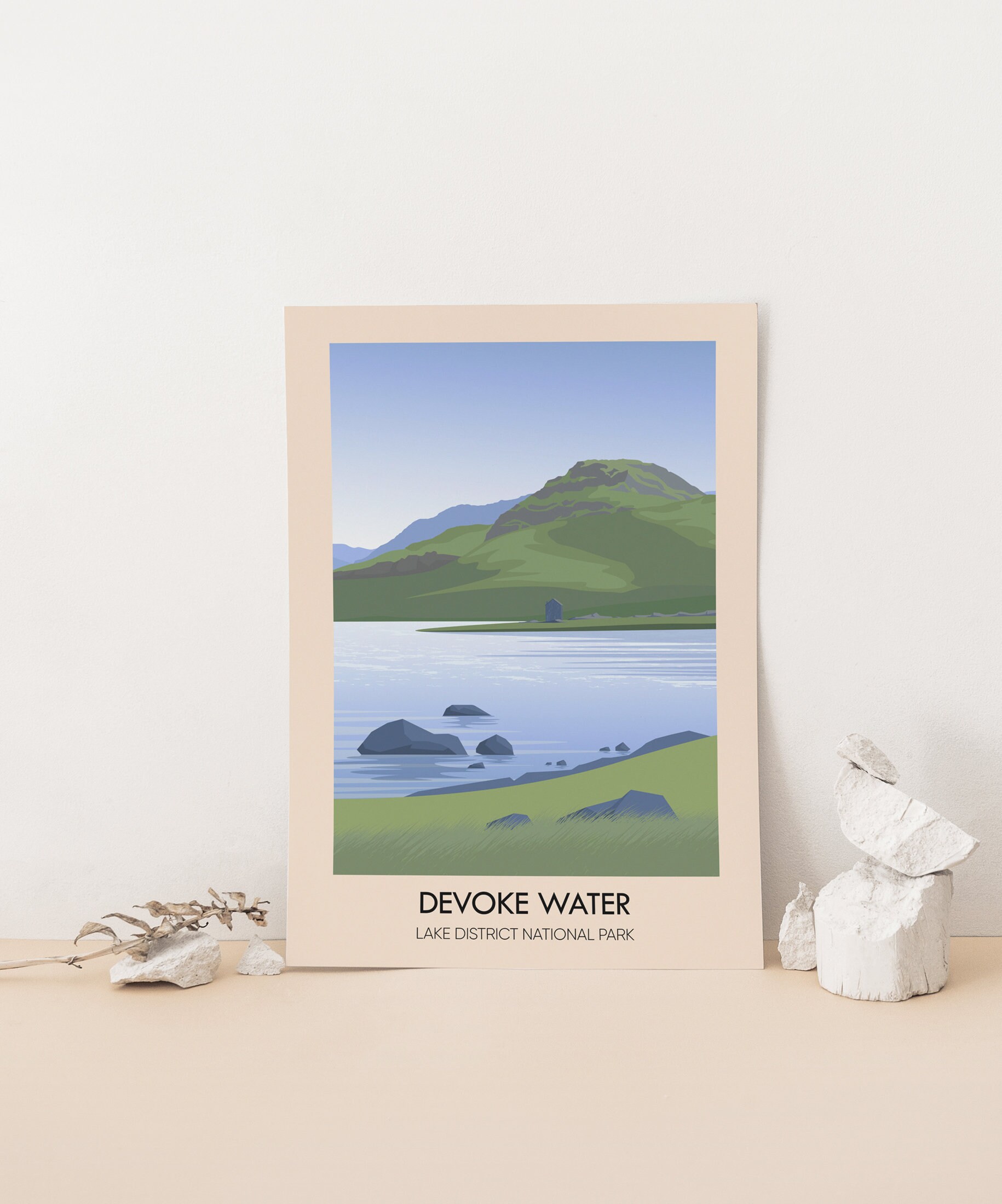 Devoke Water Travel Poster Lake District National Park - Etsy