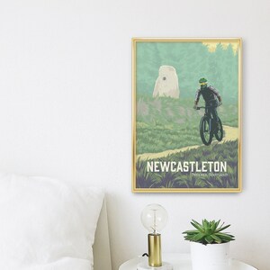 Newcastleton Mountain Biking Poster, 7stanes, Scotland MTB, the Border ...