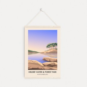 Kielder Water and Forest Park Travel Poster, Northumberland Print ...