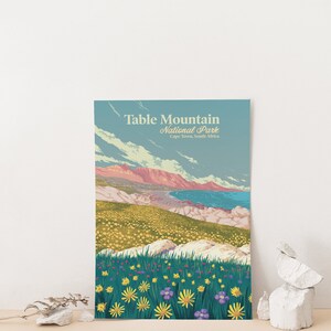 Table Mountain Poster, National Park Print, Cape Town South Africa ...