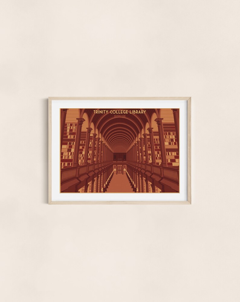 Trinity College Library Dublin Poster the Old Library | Etsy