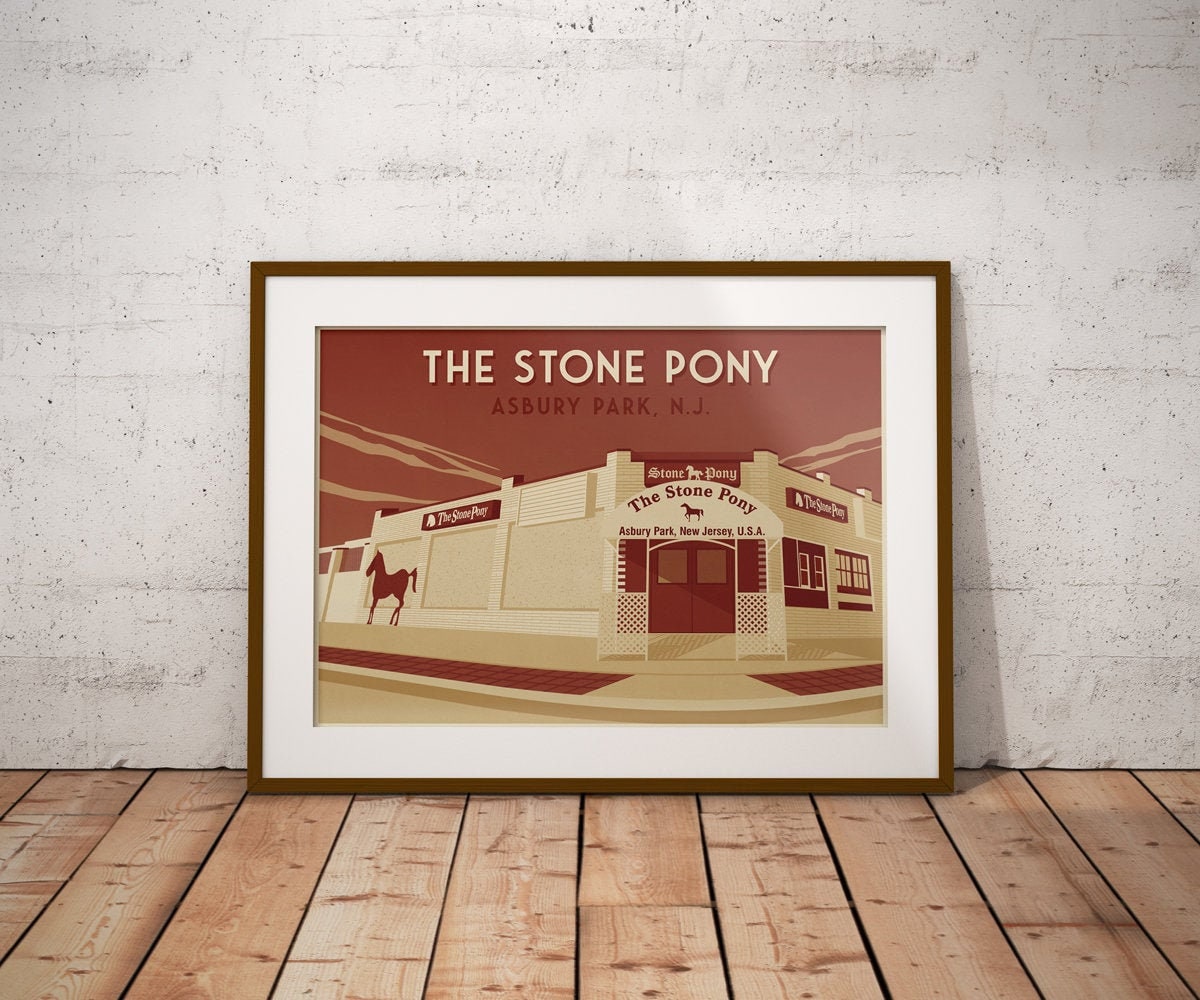 The Stone Pony Poster Music Venue Print Asbury New Jersey | Etsy