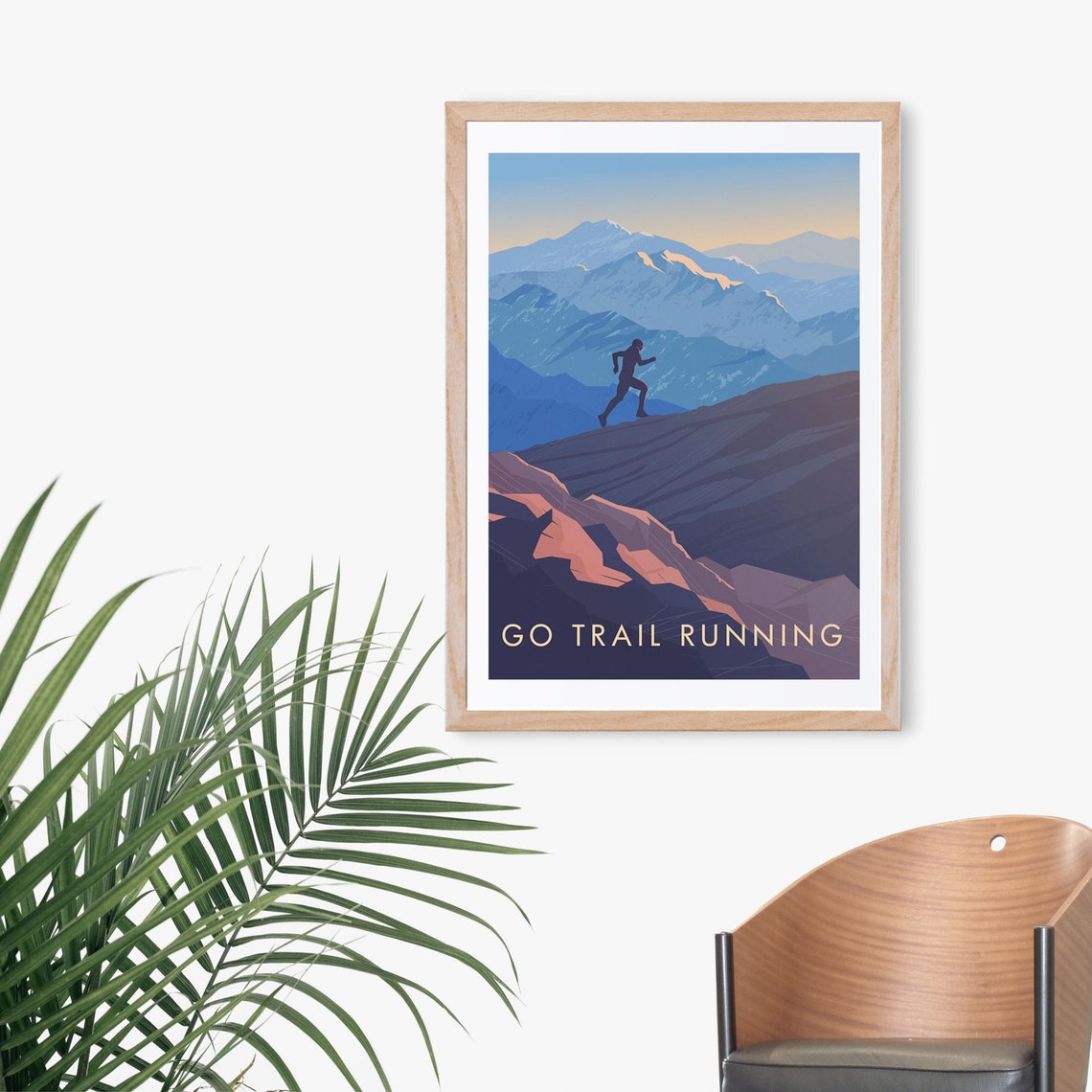 Go Trail Running Print Travel Poster Outdoor Adventure - Etsy UK