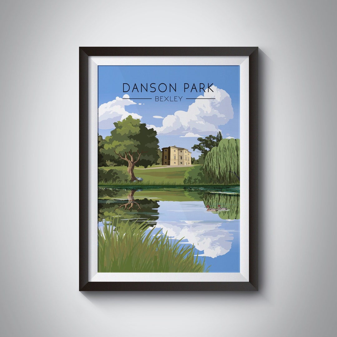 Danson Park Poster, Bexleyheath, South East London, Kent, Vintage ...