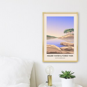 Kielder Water and Forest Park Travel Poster, Northumberland Print ...