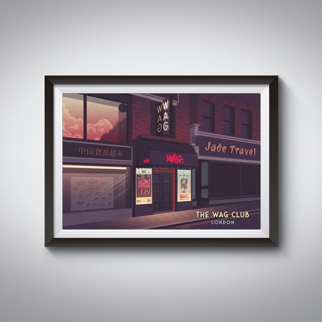 The Wag Club London Poster, Nightclub Art, 80s Music, Wardour Street ...