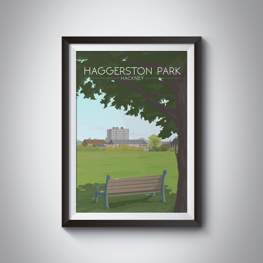 Haggerston Park London Travel Poster, East London, Hackney City Farm ...