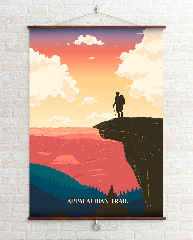 Appalachian Trail Poster Travel Print Mcafee Knob AT Thru - Etsy