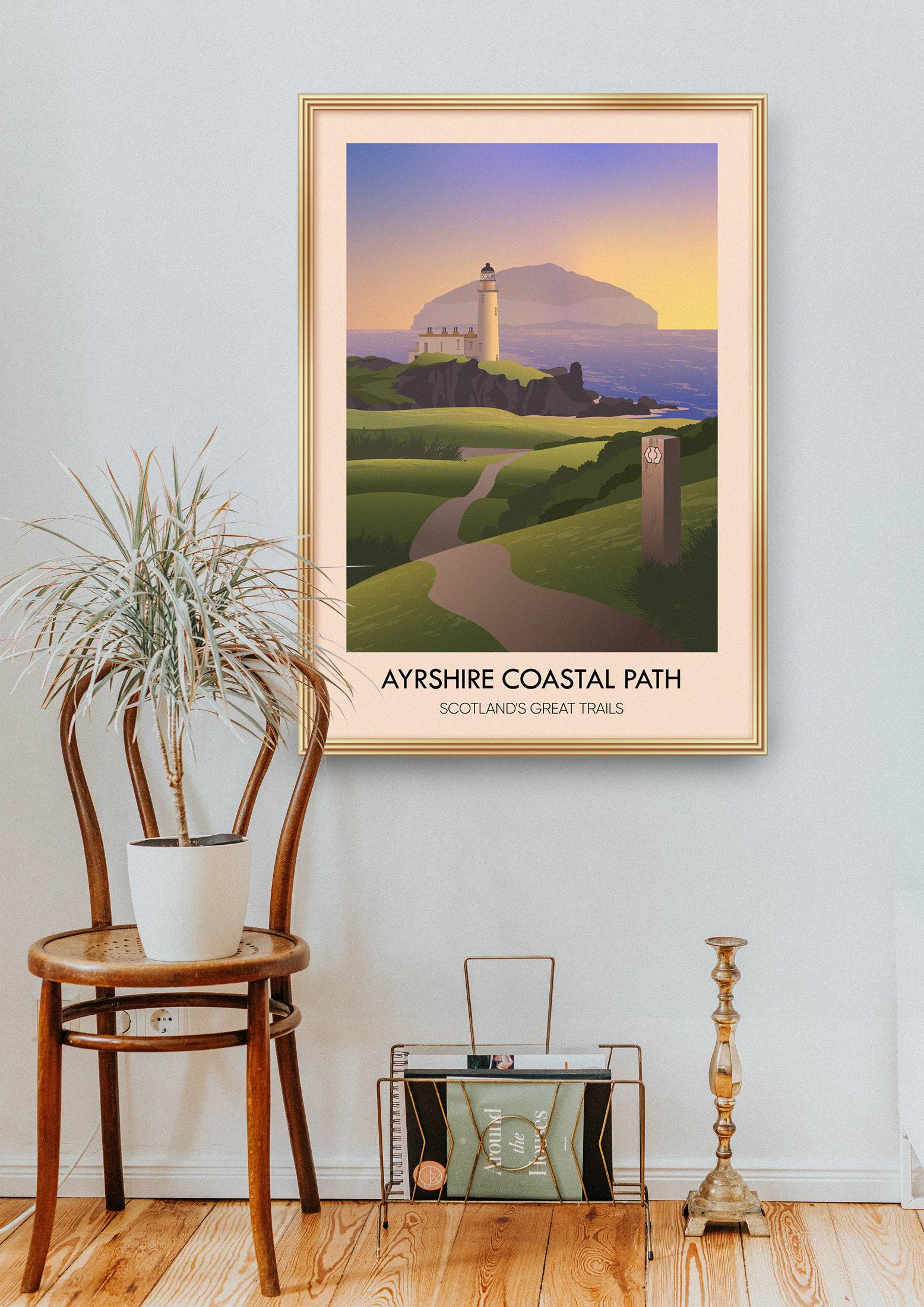 Ayrshire Coastal Path Poster, Scotland's Great Trails, Mull of Galloway ...