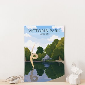 Victoria Park Poster, East London, Regents Canal, Hackney, Dalston ...