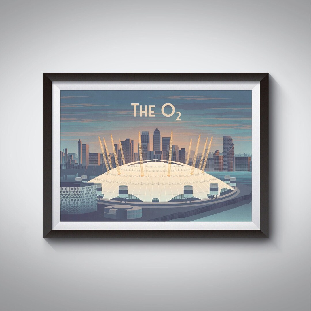 O2 Arena London, London Travel Poster, the O2, Millennium Dome ...