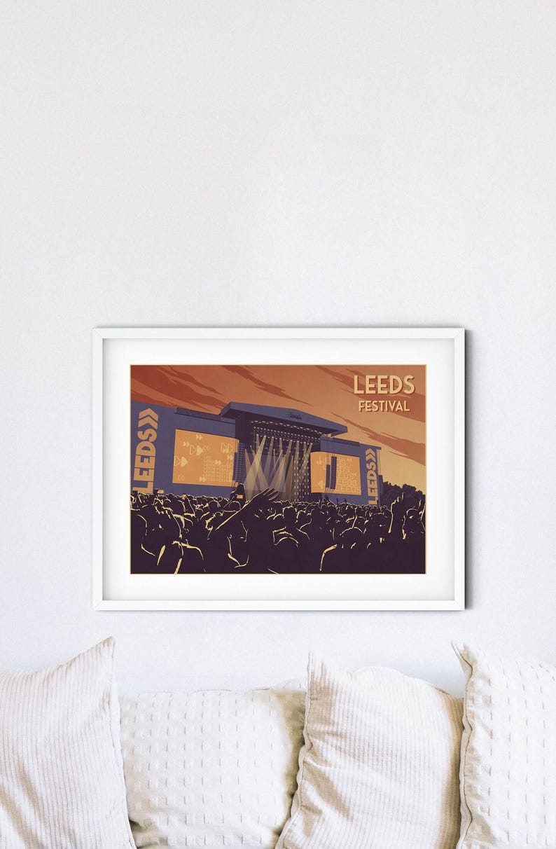 Leeds Festival Poster, Music Festival Print, Gig Poster, Line Up ...