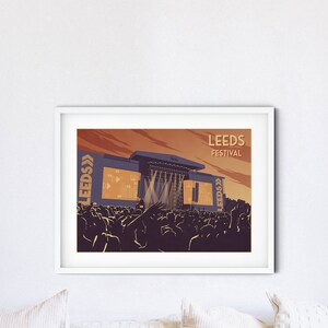 Leeds Festival Poster, Music Festival Print, Gig Poster, Line Up ...