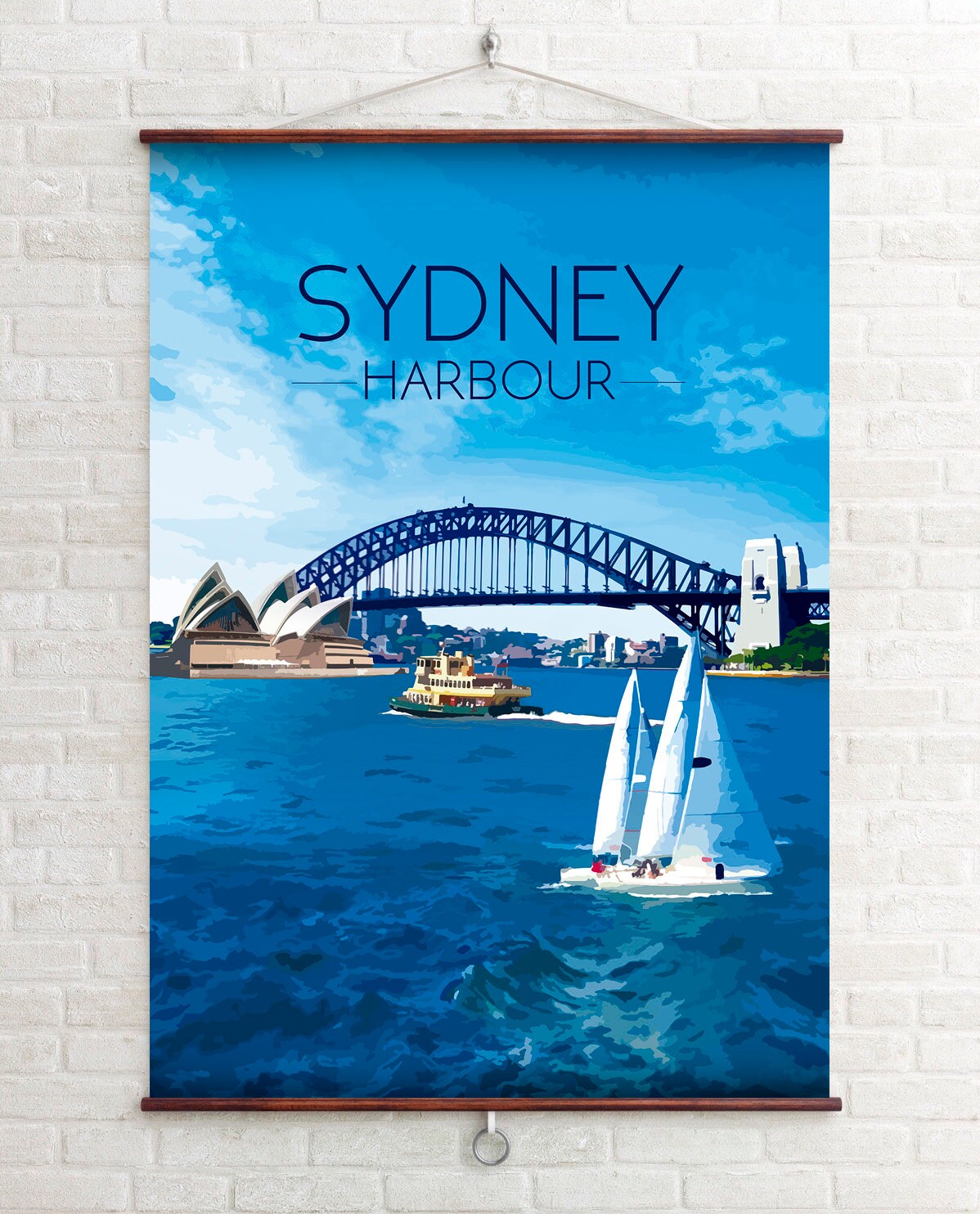 Sydney Harbour Travel Poster Sydney Opera House Harbour | Etsy Australia