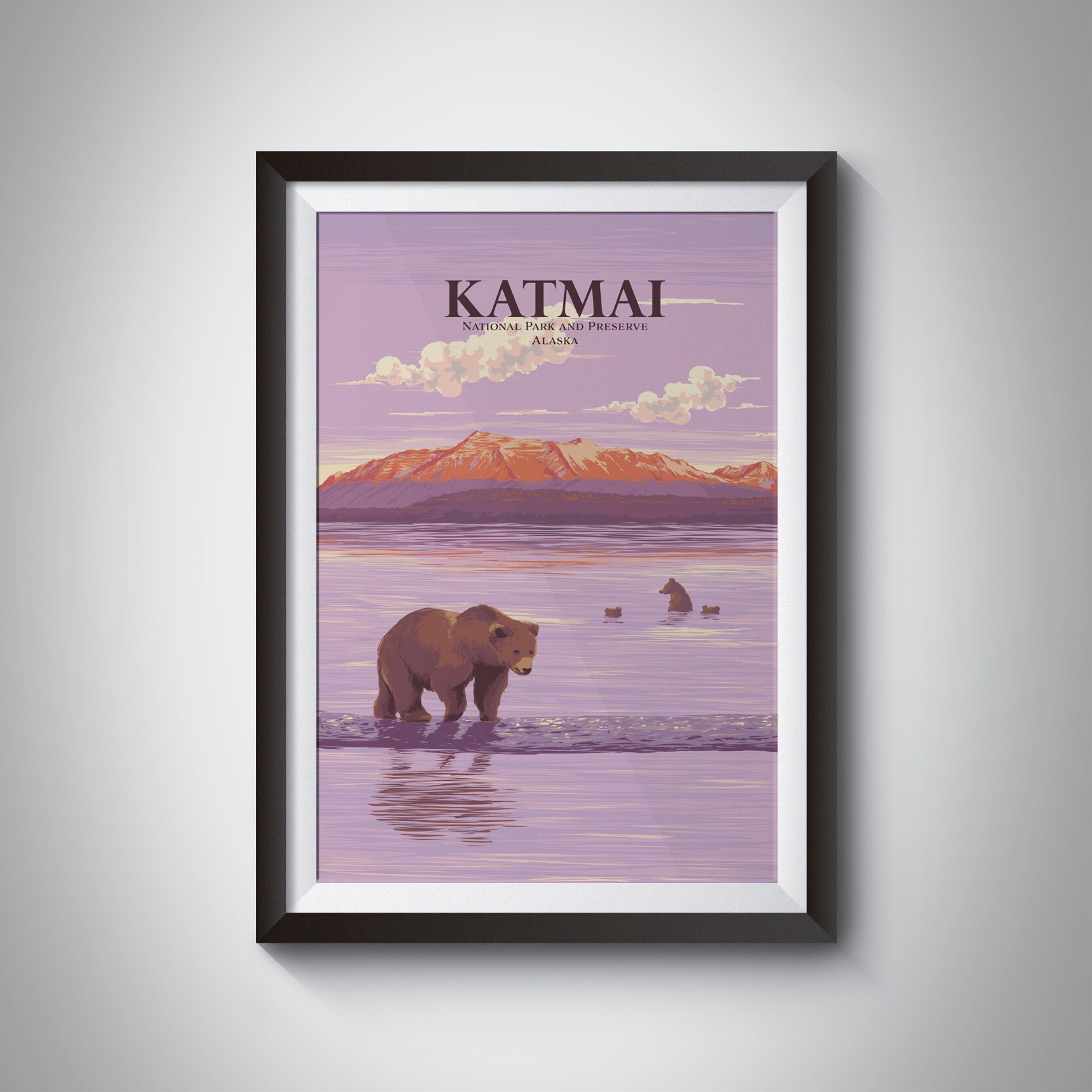 Katmai National Park and Preserve Poster Alaska USA Travel - Etsy