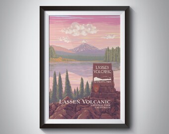Lassen Volcanic National Park Poster Subpar Parks Poster - Etsy