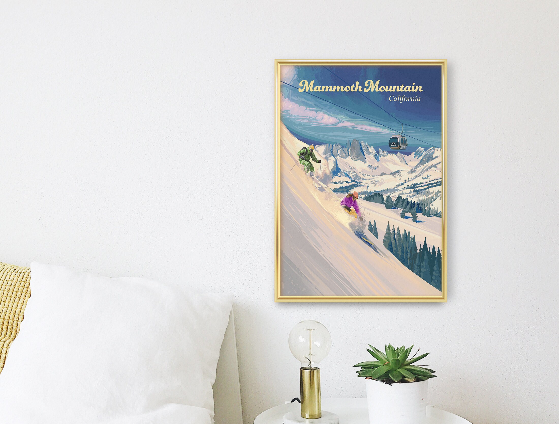 Mammoth Mountain Ski Resort Poster California Travel Poster | Etsy