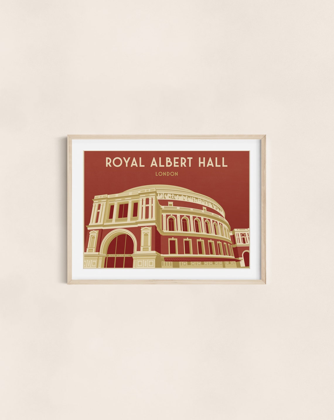 Royal Albert Hall Poster Music Venue Print Art Deco London - Etsy