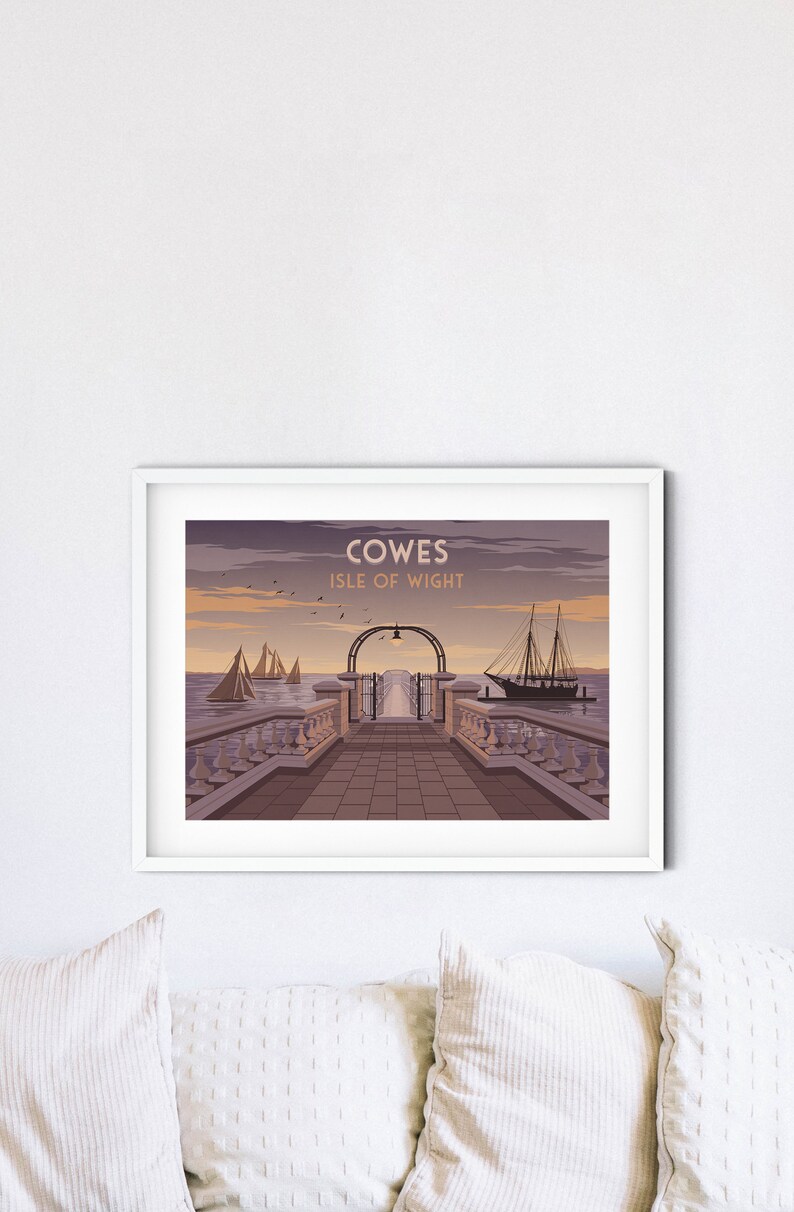 Cowes Isle of Wight Travel Poster Seaside Print Wall Art - Etsy