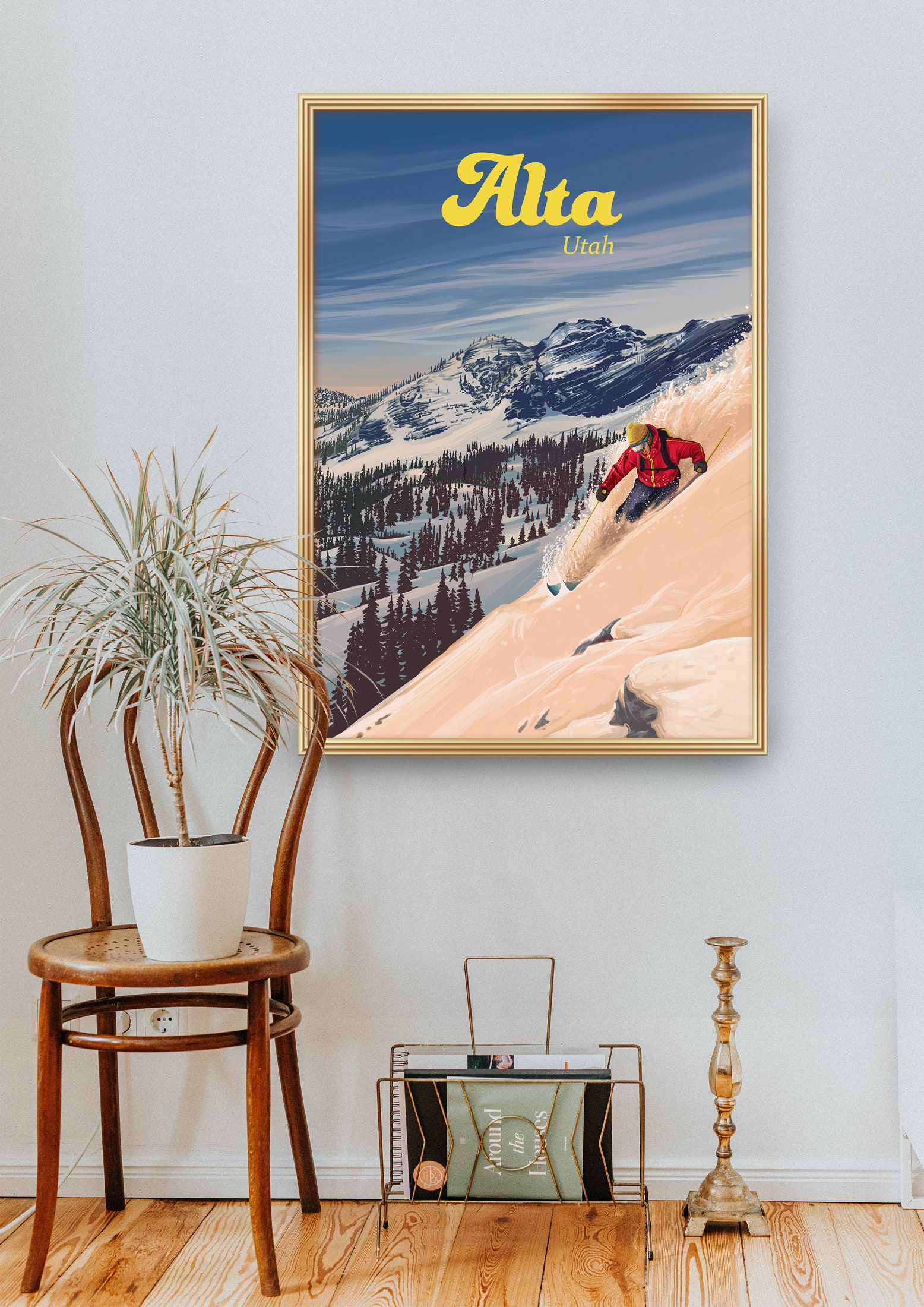 Alta Utah Ski Resort Poster Snowbird Vintage Ski Poster | Etsy