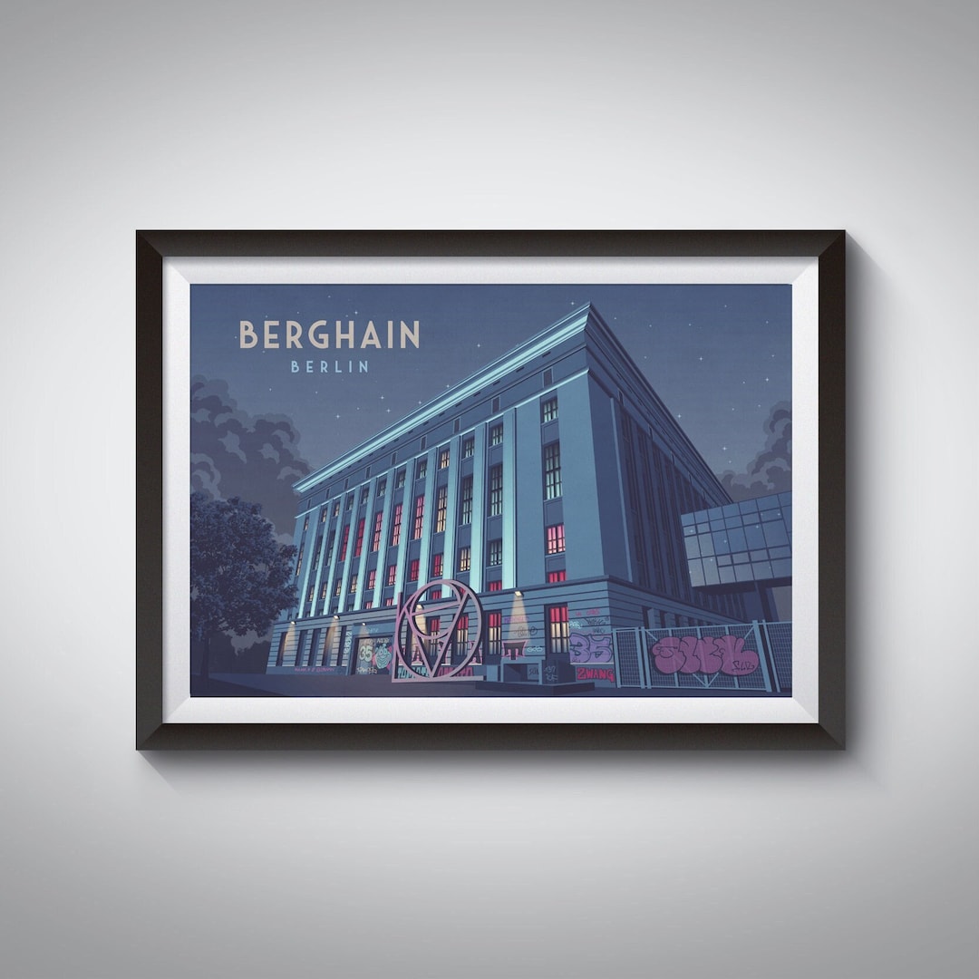 Berghain Nightclub Poster, Berlin Travel Print, Germany Wall Art ...