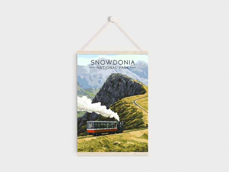Snowdonia National Park Poster, Wales Travel Print, Snowdon Mountain ...