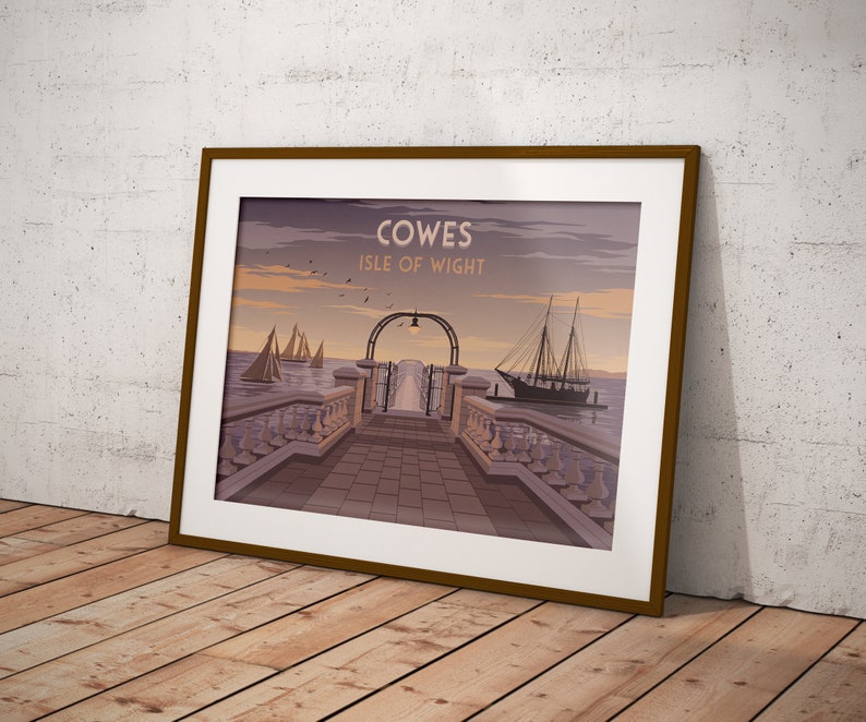 Cowes Isle of Wight Travel Poster Seaside Print Wall Art | Etsy