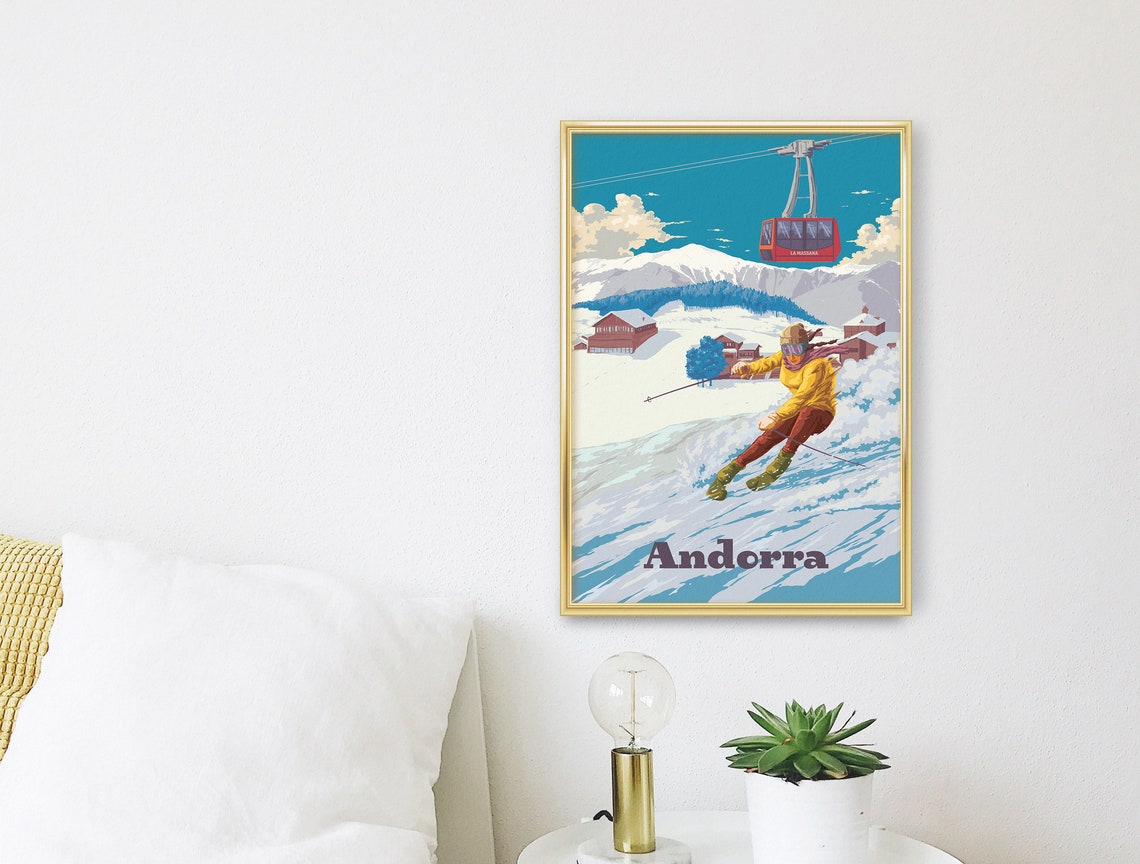 Andorra Poster Andorra Travel Print Ski Resort Poster - Etsy