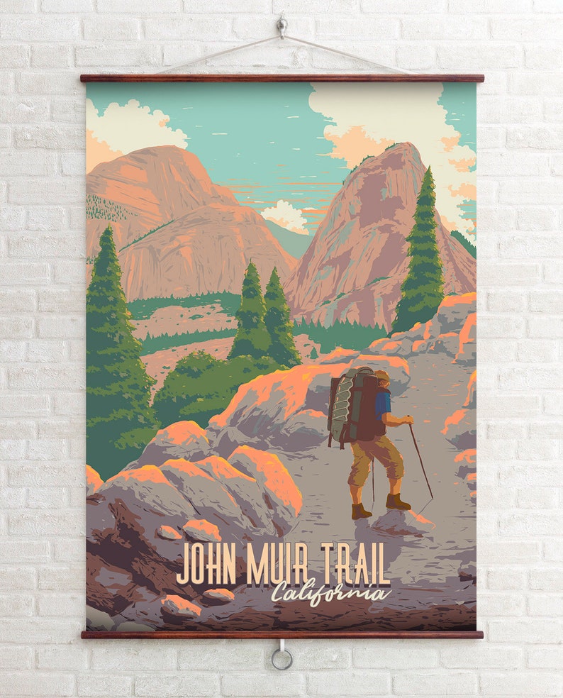 John Muir Trail Poster USA Travel Print Thru Hiking Long - Etsy