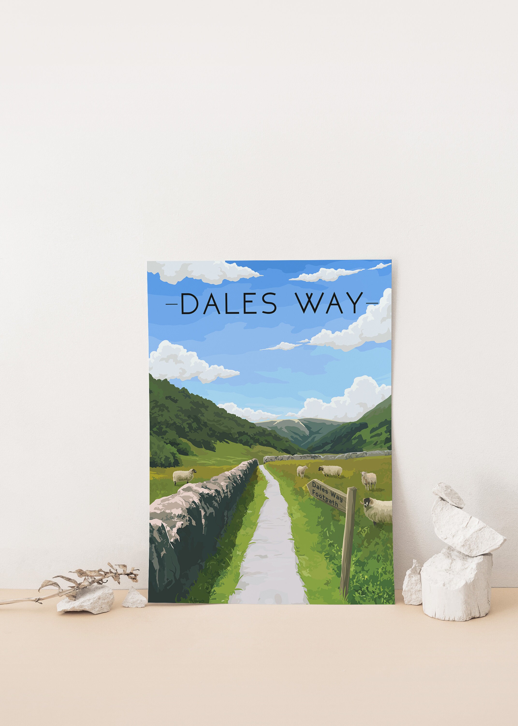 Dales Way Walking Trail Poster Hiking Print Long Distance - Etsy UK