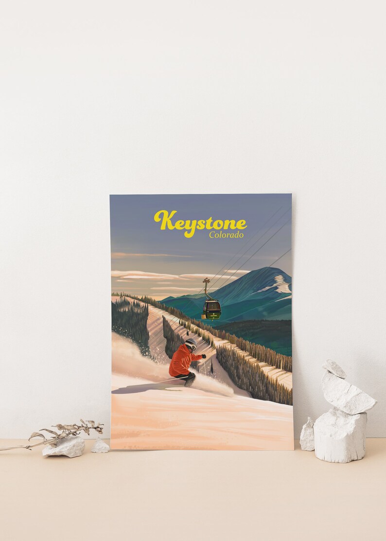Keystone Ski Resort Poster Colorado Travel Poster Rocky - Etsy UK