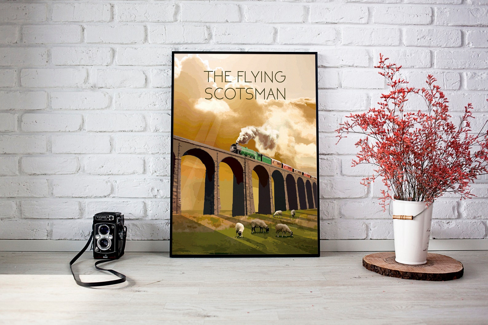 The Flying Scotsman Poster Steam Train Print Steam | Etsy