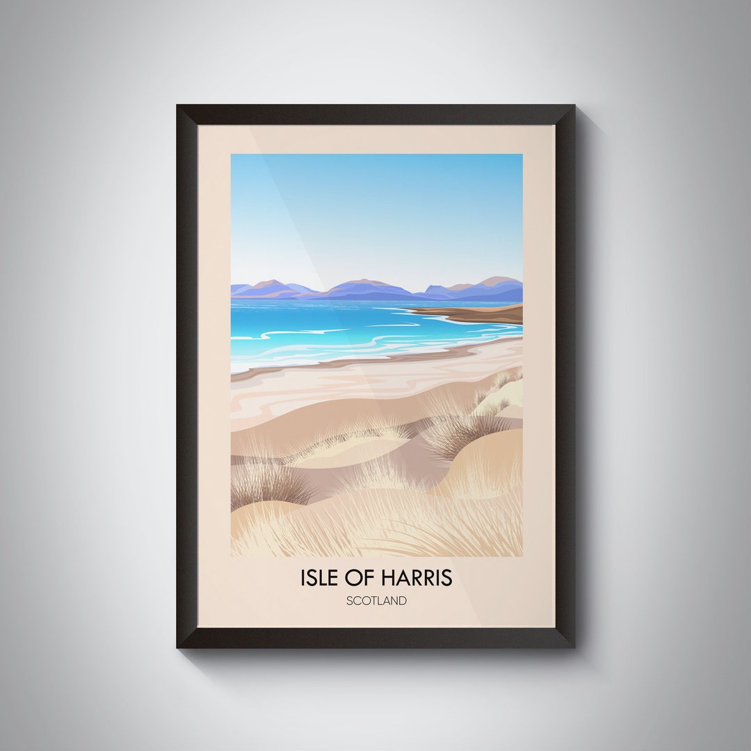 Isle of Harris Poster, Scotland Travel Print, Isle of Lewis, Outer ...