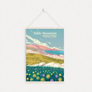 Table Mountain Poster, National Park Print, Cape Town South Africa ...