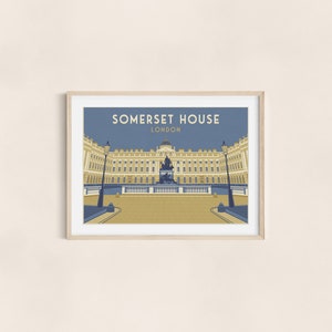 Somerset House Poster, London Travel Print, Architecture, Music Venue ...