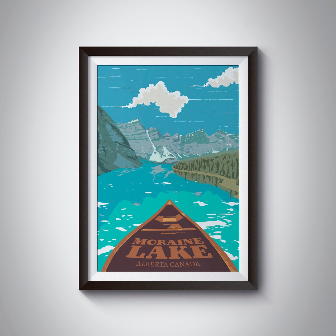 Moraine Lake Canada Poster, Banff National Park Print, Rocky Mountains ...