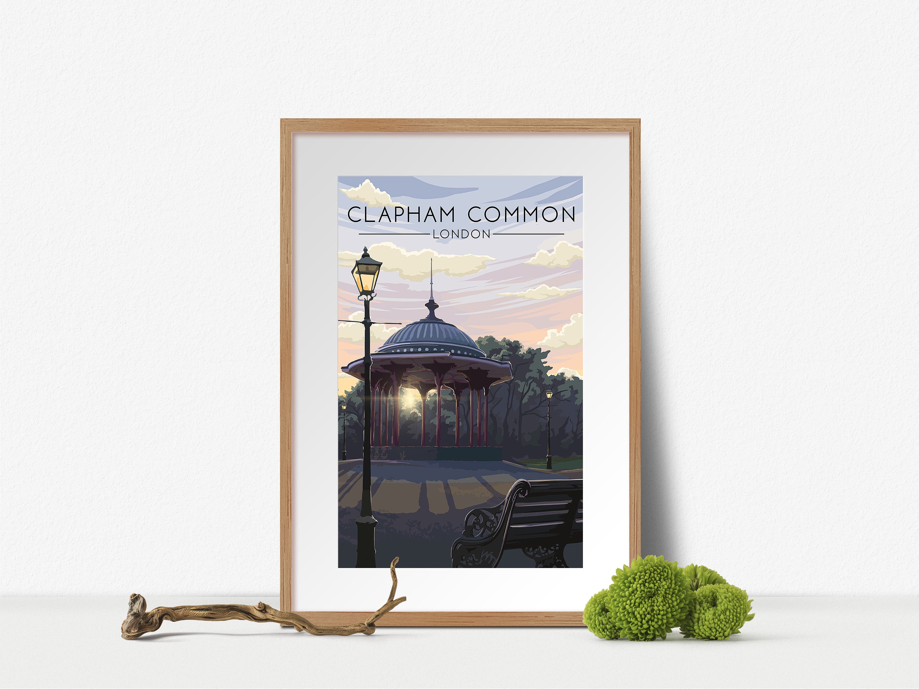 Clapham Common Poster London Parks Print Lambeth Balham | Etsy