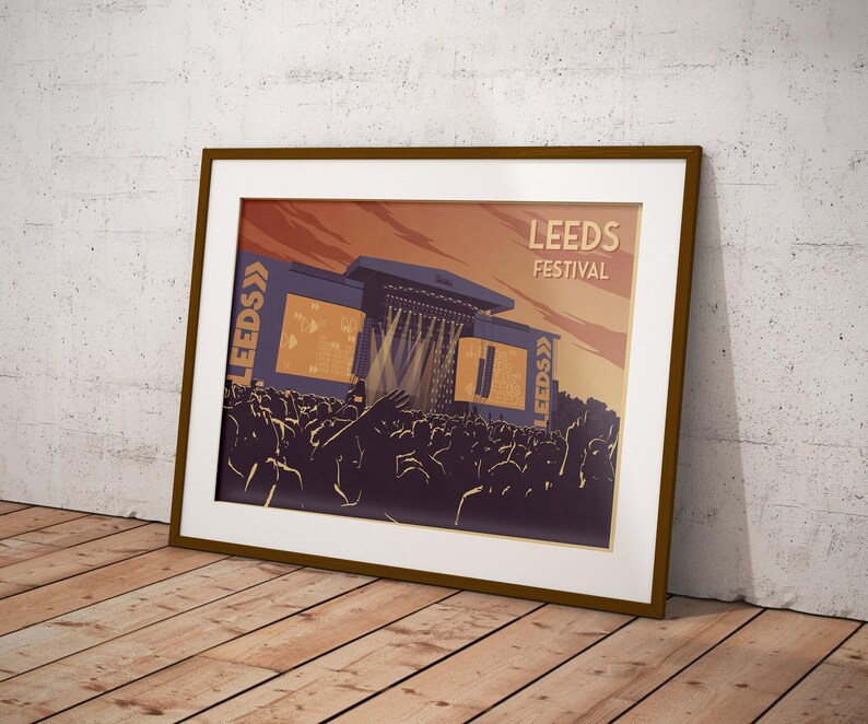 Leeds Festival Poster, Music Festival Print, Gig Poster, Line Up ...
