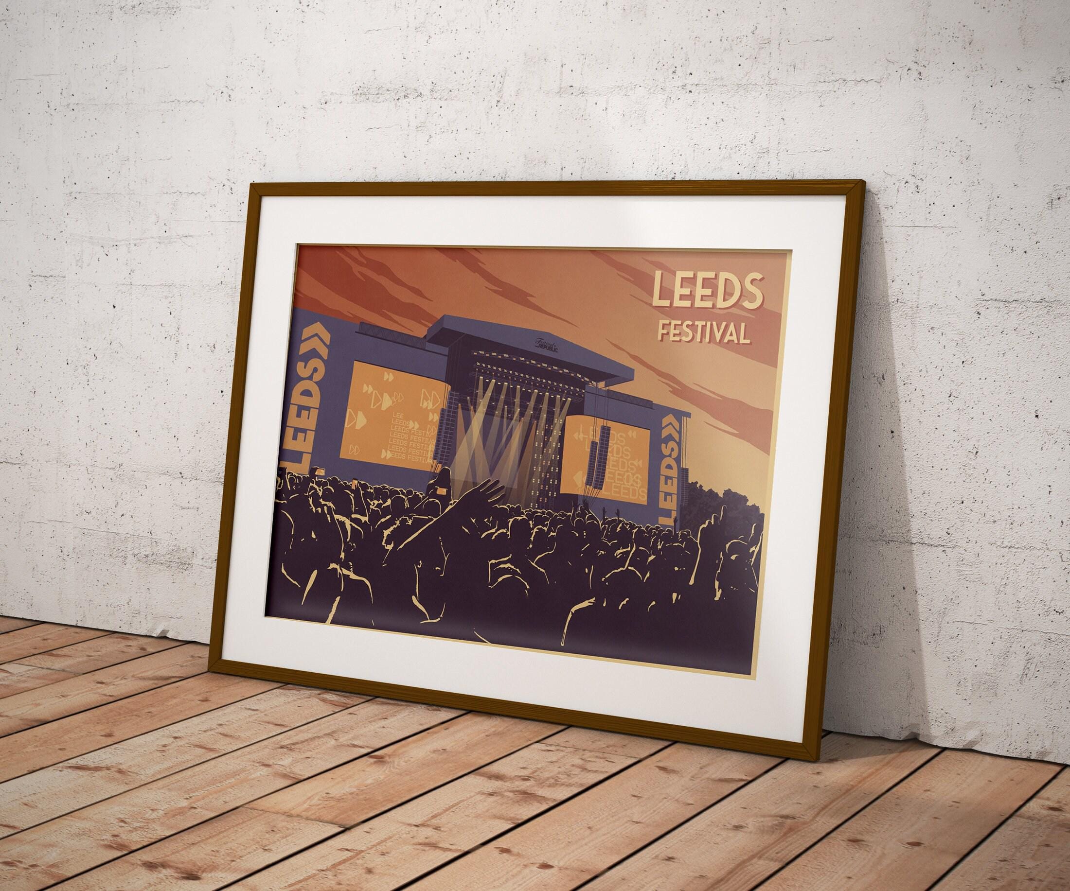 Leeds Festival Poster, Music Festival Print, Gig Poster, Line Up ...