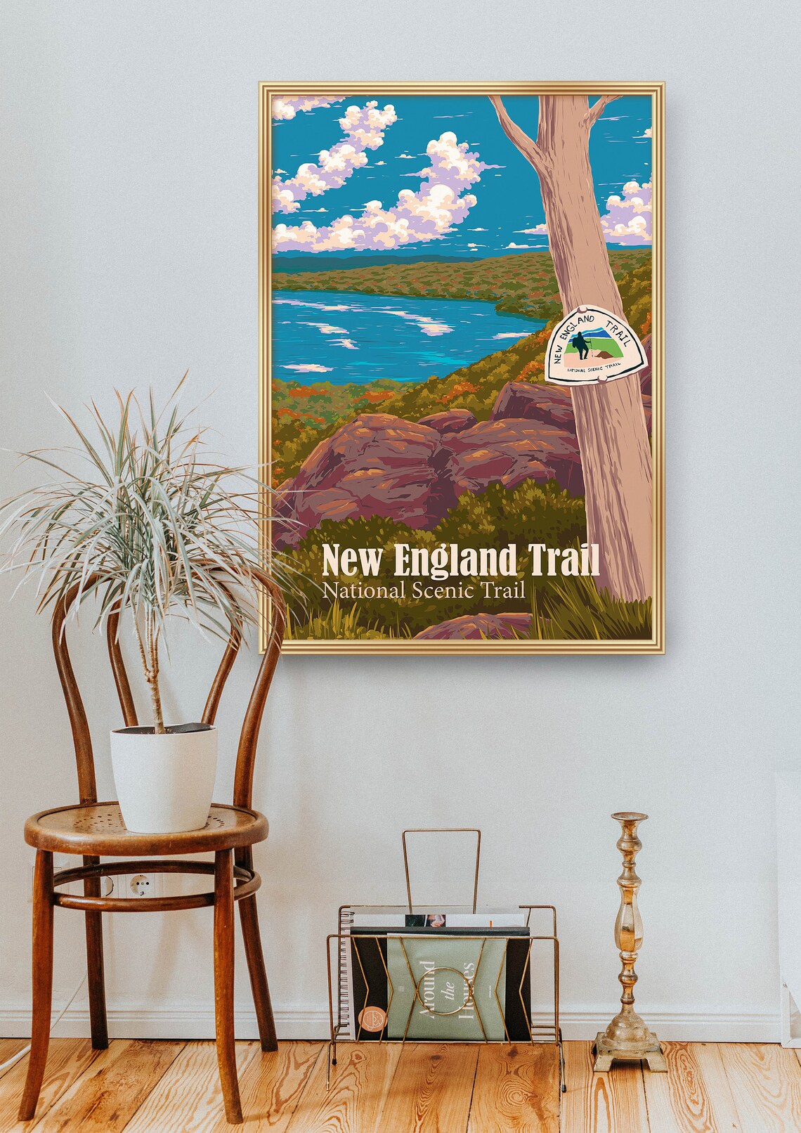 New England Trail Poster National Scenic Trail Print Thru - Etsy