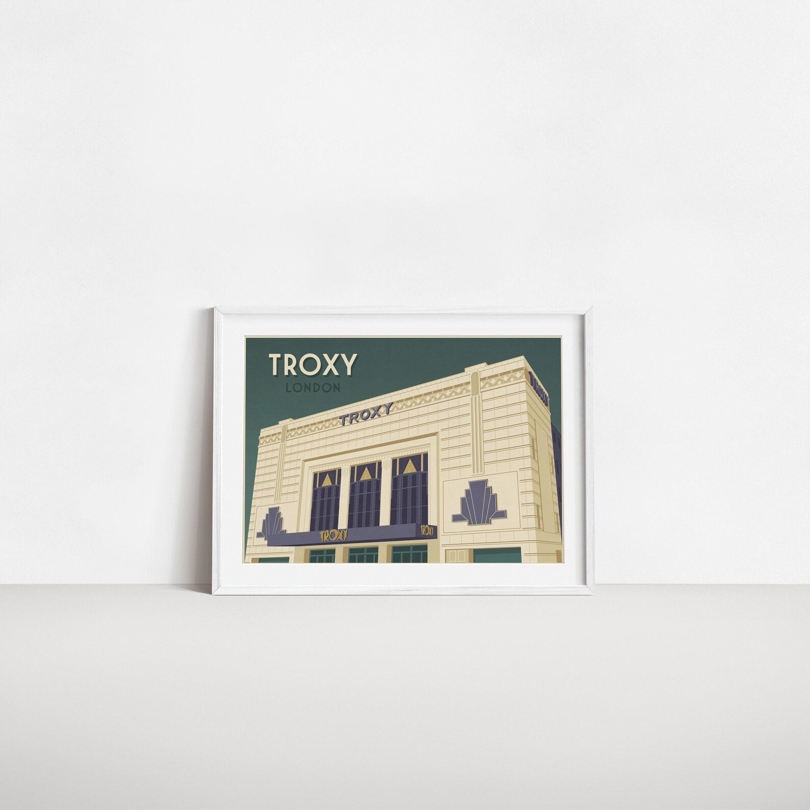 Troxy London Poster, Art Deco Print, Music Venue, Stepney, Theatre ...