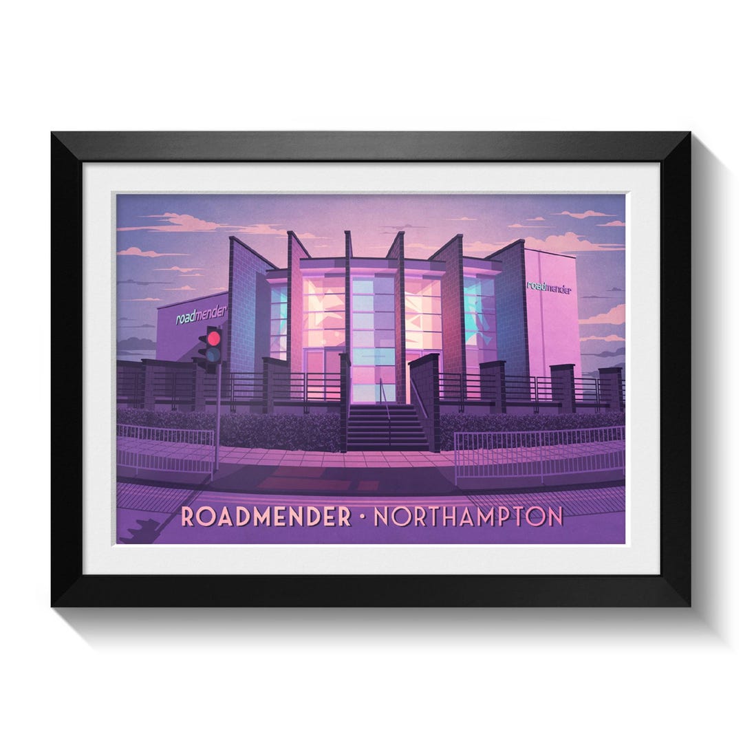 Roadmender Northampton Poster, Music Venue Print, Music Festival Art ...