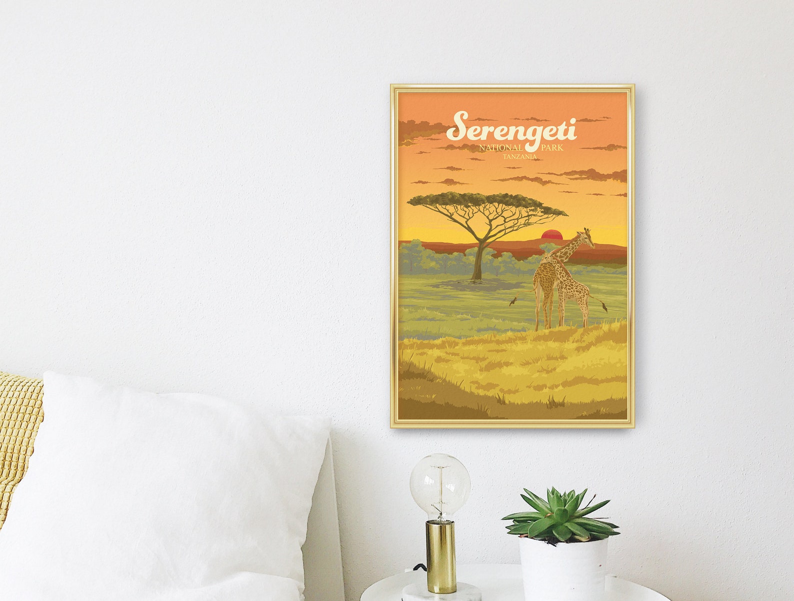 Serengeti National Park Poster Tanzania Travel Poster Africa | Etsy