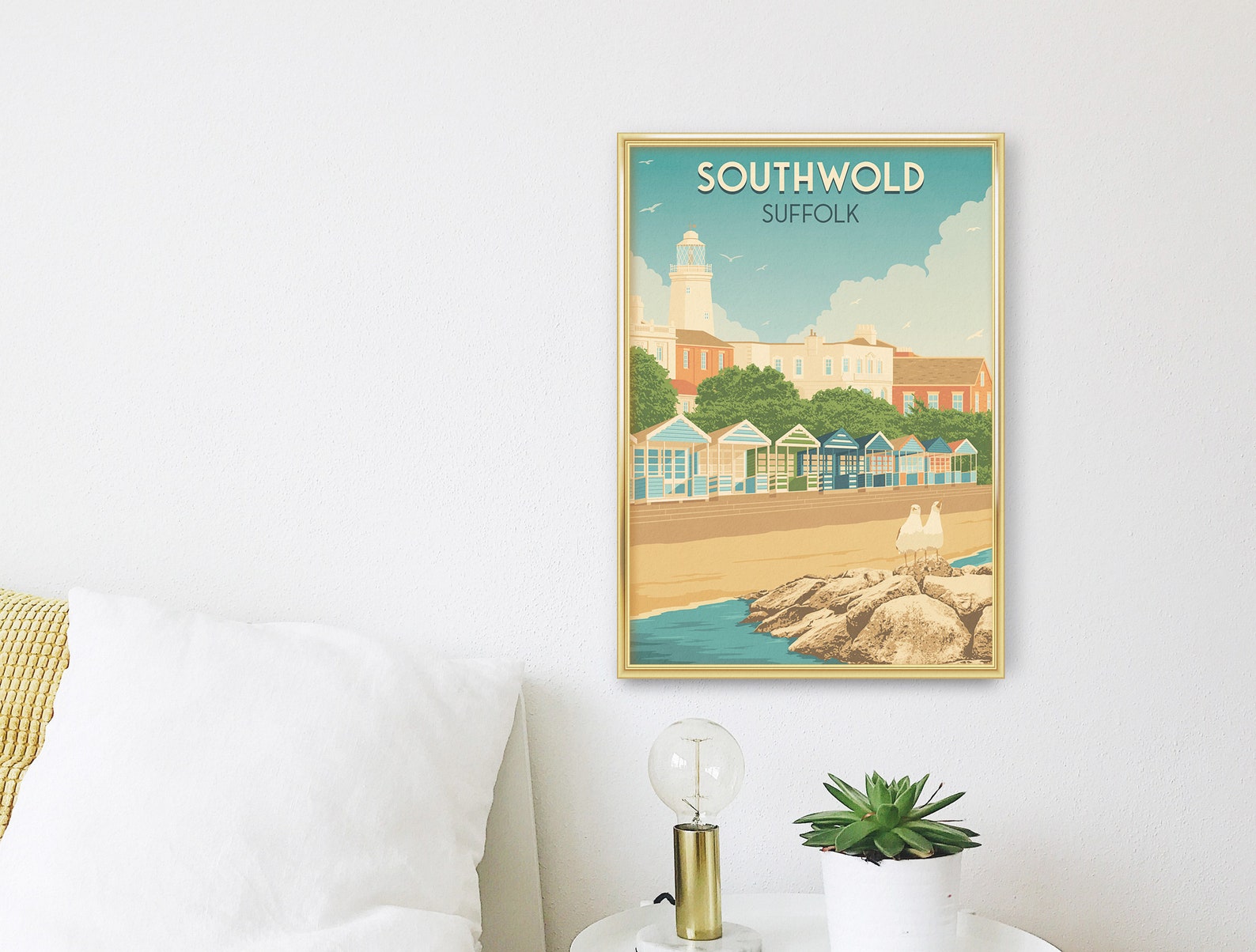 Southwold Suffolk Travel Poster Seaside Print Beach Huts - Etsy UK