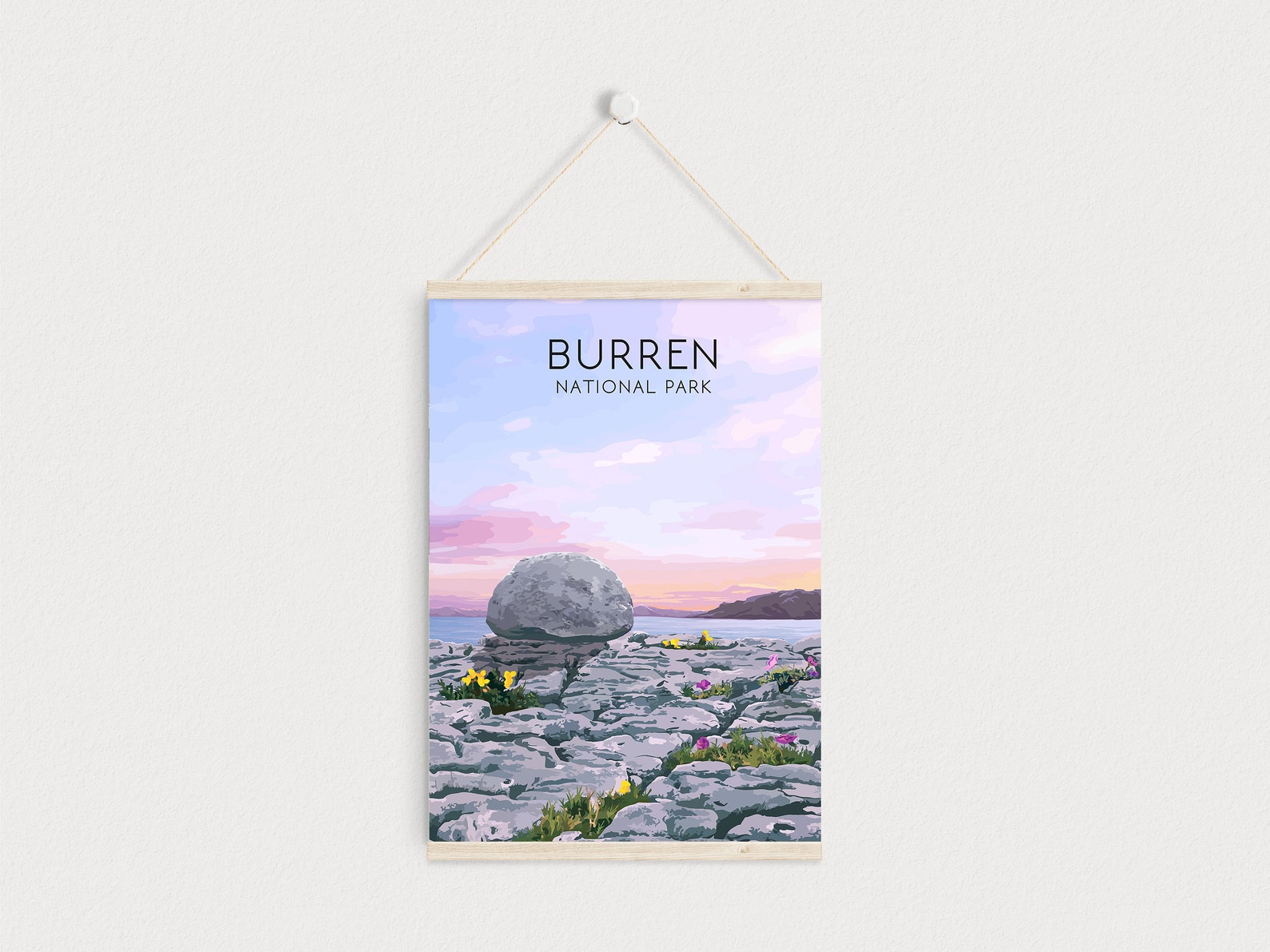 Burren National Park Poster Republic of Ireland Irish Travel - Etsy